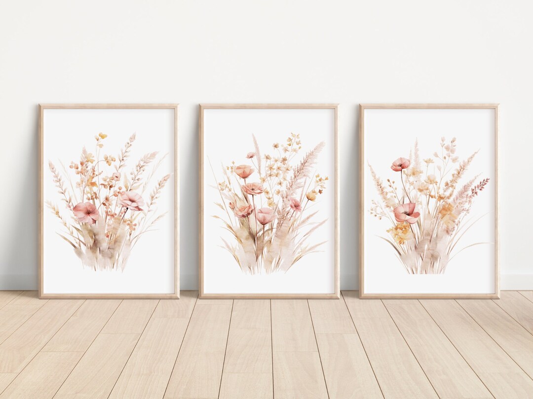 Wildflower Wall Art Prints Wild Floral Print Watercolor Wildflower ...