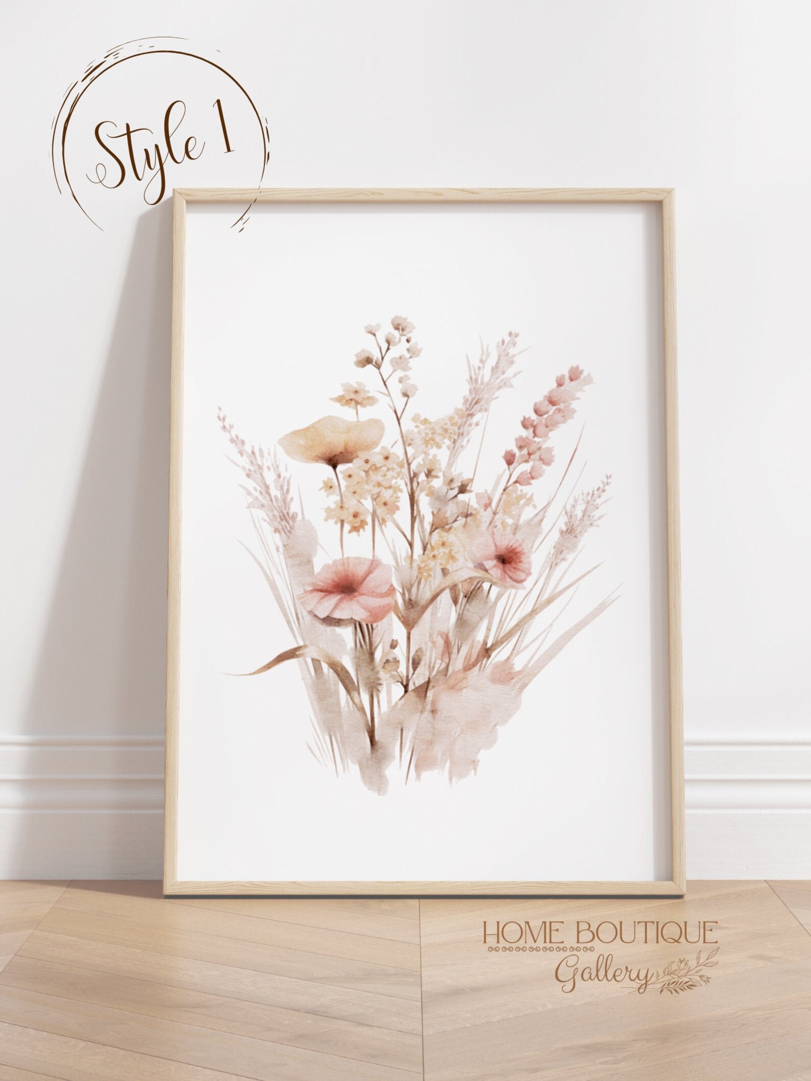 Set of 3 Watercolor Wildflower Prints Floral Print Wall Art Wildflower ...