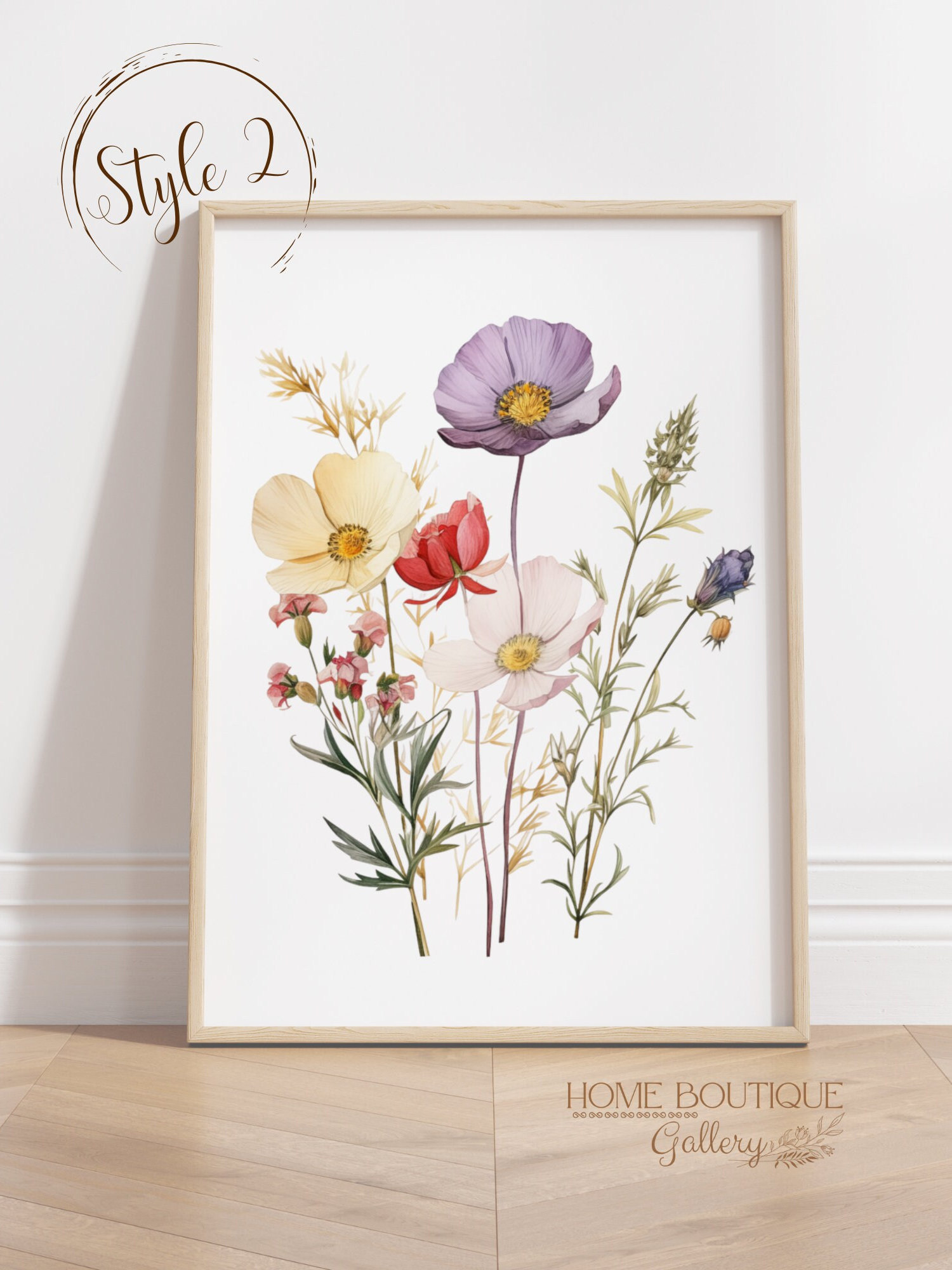 Wildflower Painting Wildflower Artwork Wild Floral Art Print Wildflower ...