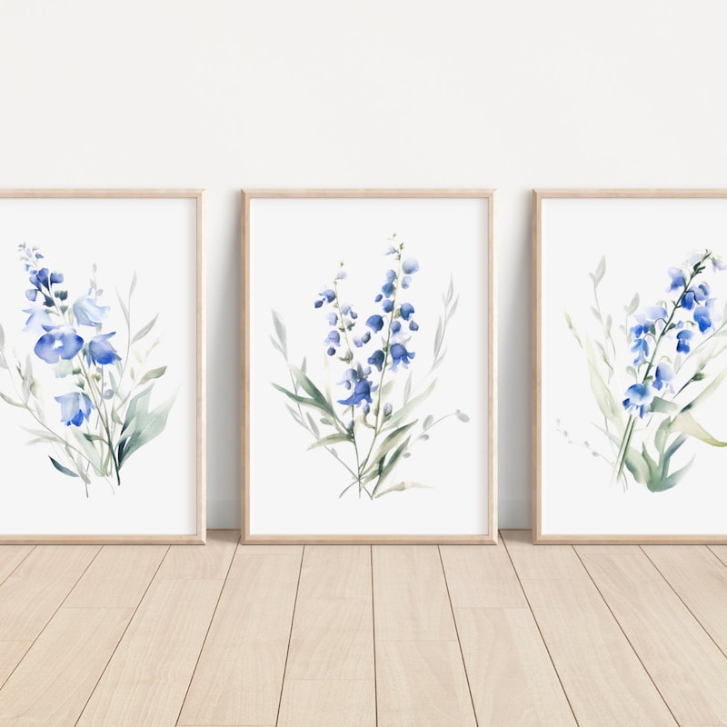 Blue Bell Flowers Art - Etsy