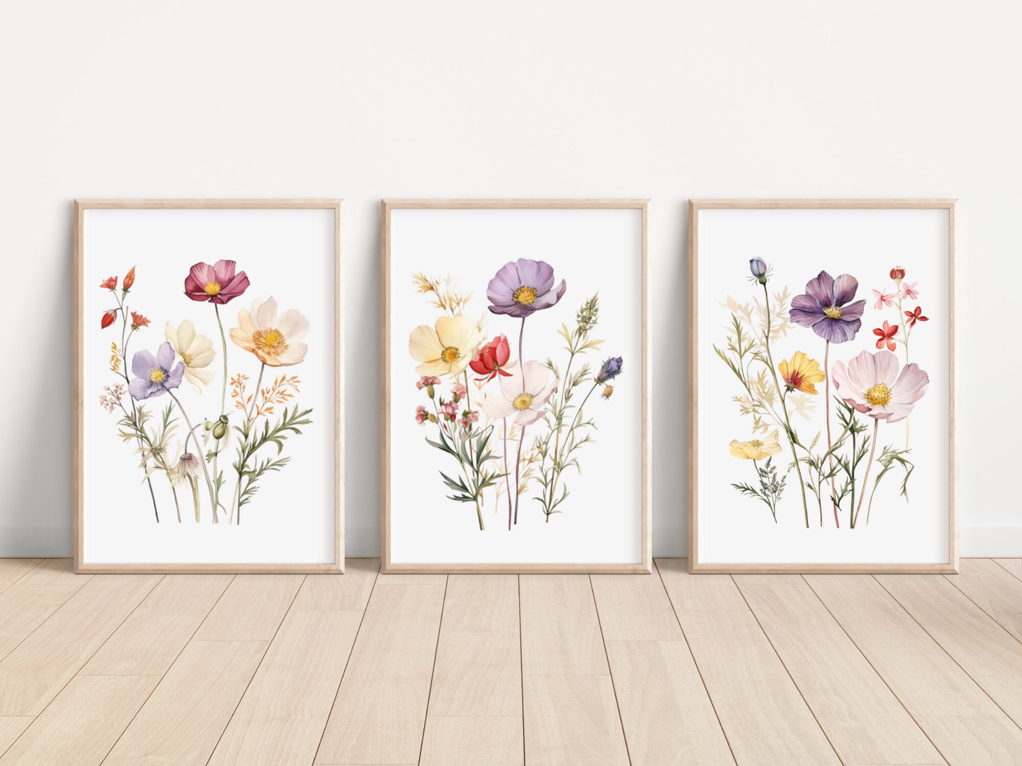Wildflower Painting Wildflower Artwork Wild Floral Art Print Wildflower ...