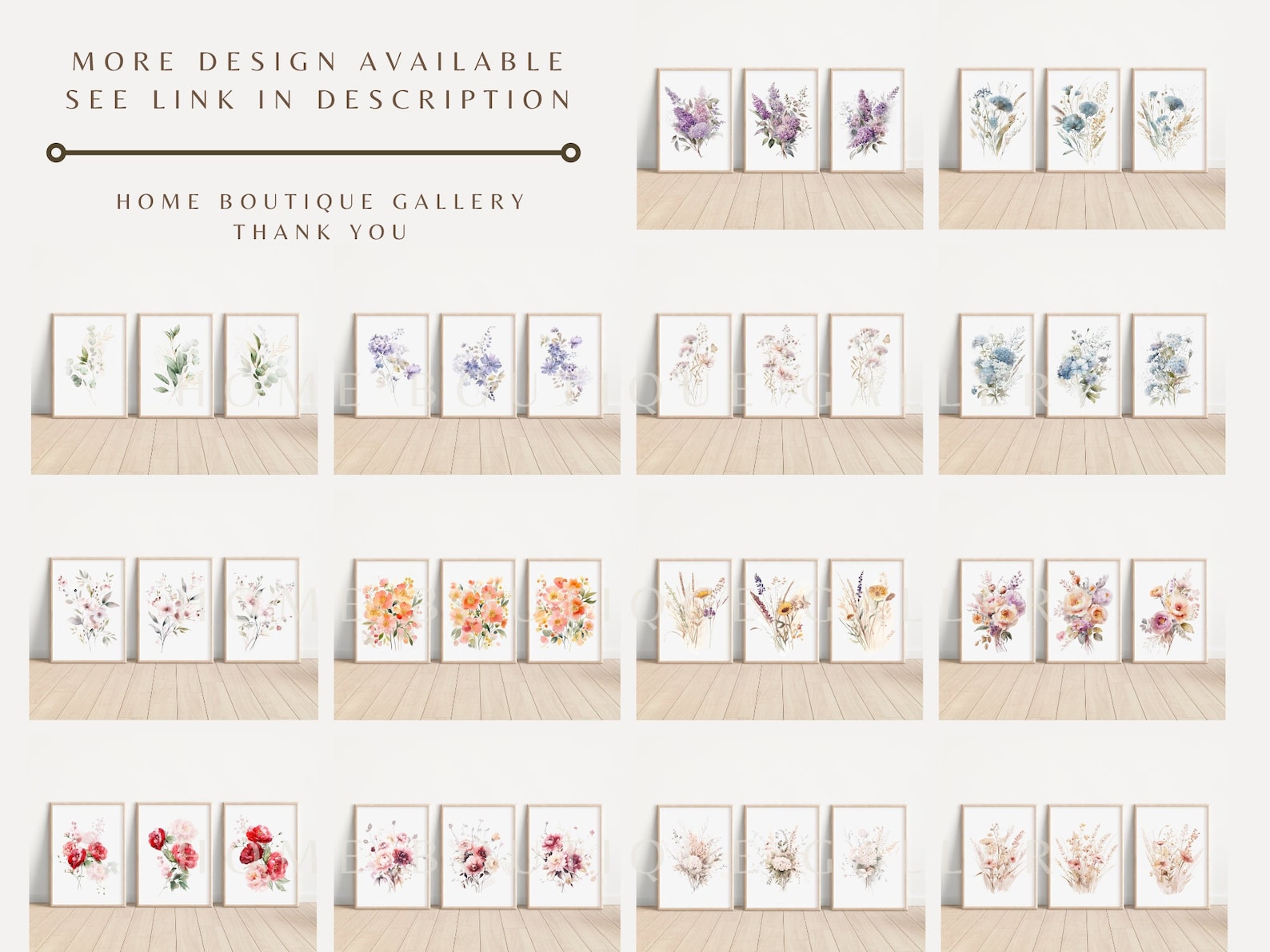 Set of 3 Watercolor Wildflower Print Wildflower Wall Art Prints ...