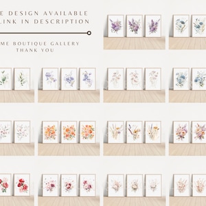 Wildflower Home Decor Wall Art for Living Room Wild Floral Artwork Set ...