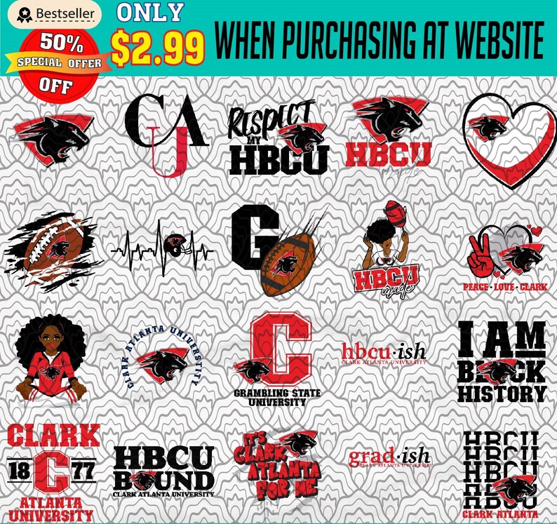 Clark Atlanta University Svg HBCU Svg Collections HBCU Team - Etsy