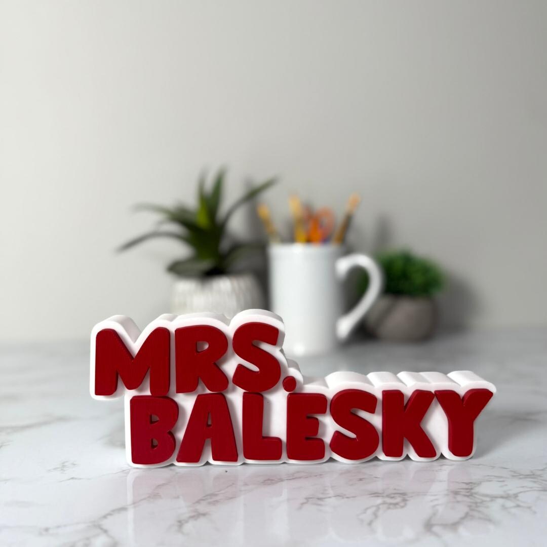 Teacher Name Plate for School Personalized Desk Nameplate School ...
