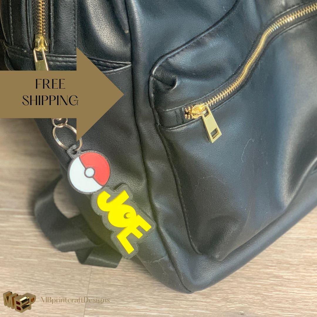Bag Tag Pokémon Personalized Pokeball Zipper Pull, Gift - Etsy