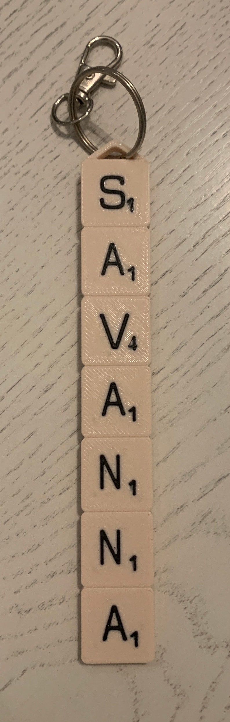 Personalized Keychain Scrabble Tile Name Keychain - Etsy