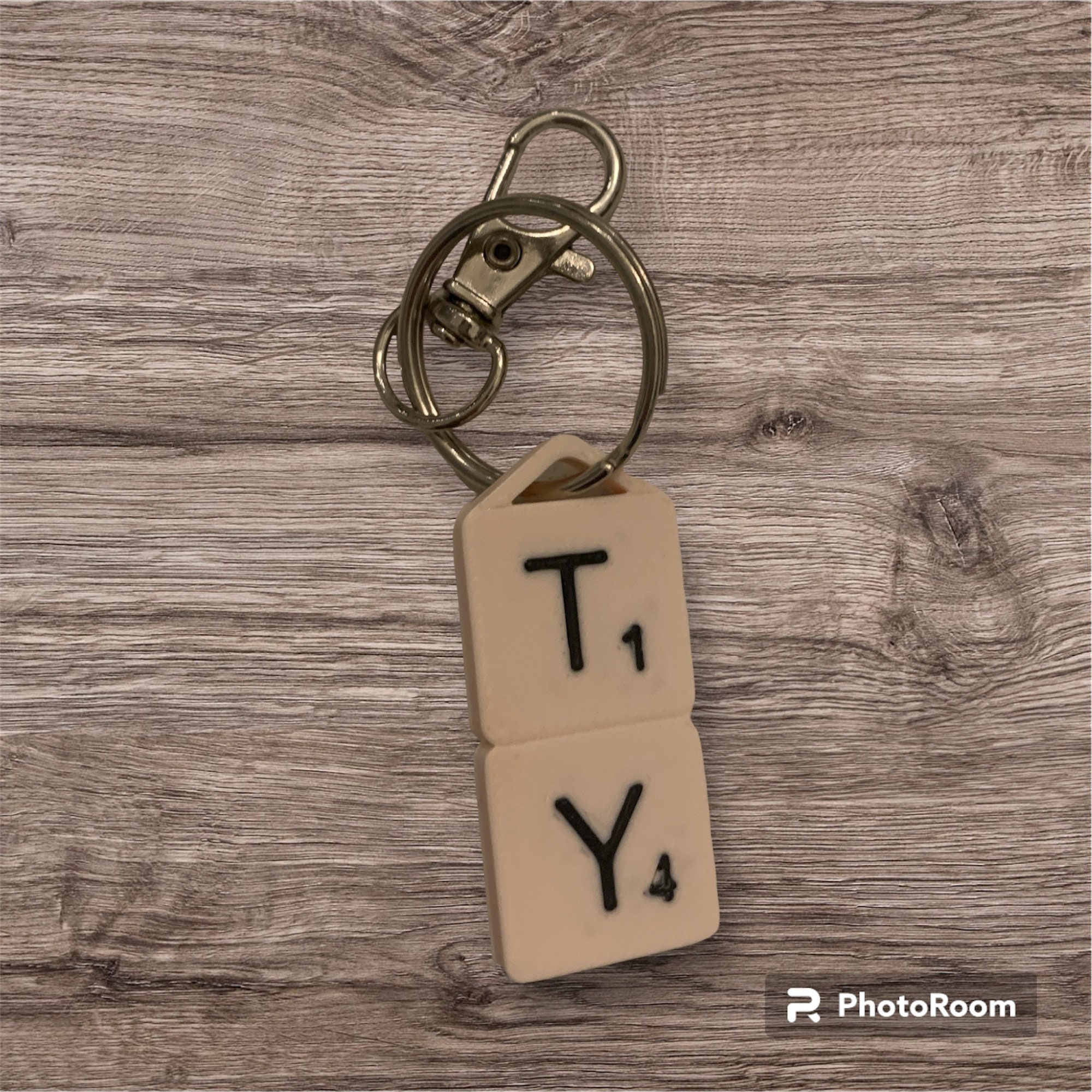 Personalized Keychain, Scrabble Tile Name Keychain, Sustainable, Vegan ...