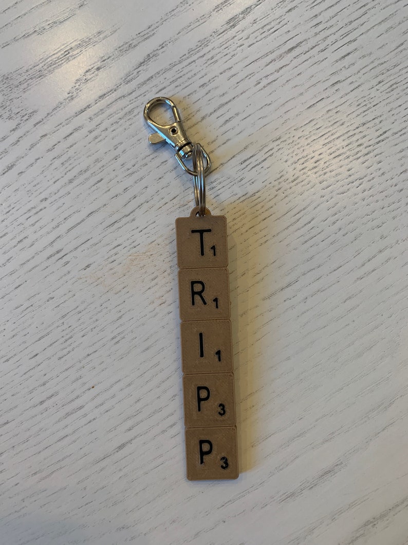 Personalized Keychain Scrabble Tile Name Keychain - Etsy