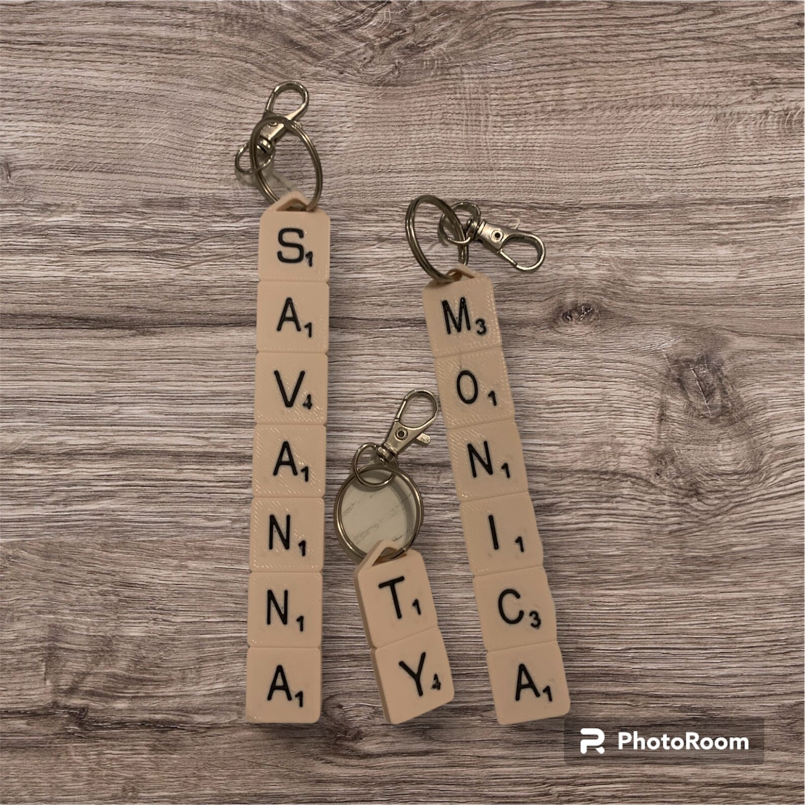 Personalized Keychain, Scrabble Tile Name Keychain, Sustainable, Vegan ...