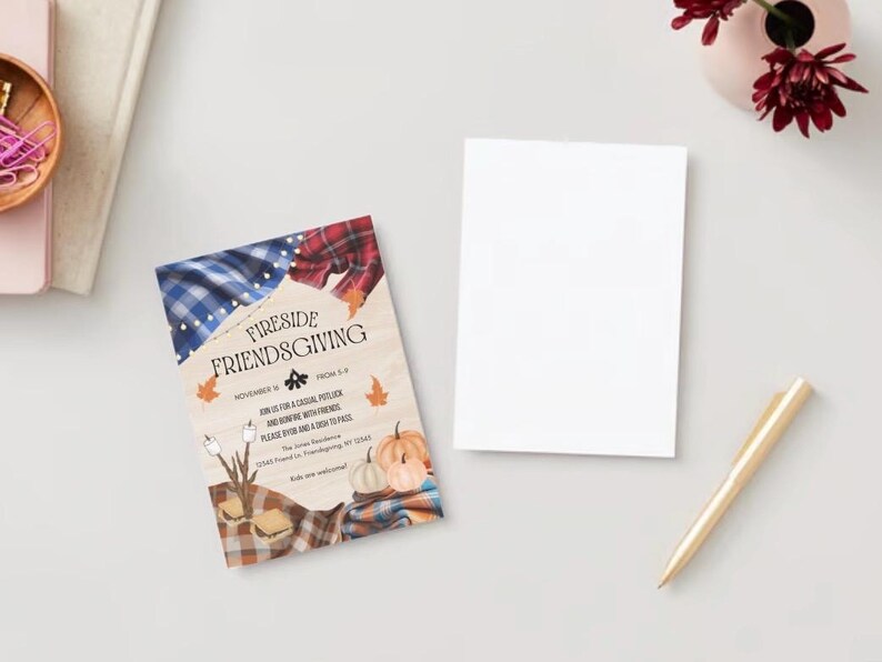 S’mores Friendsgiving Invitation - Etsy