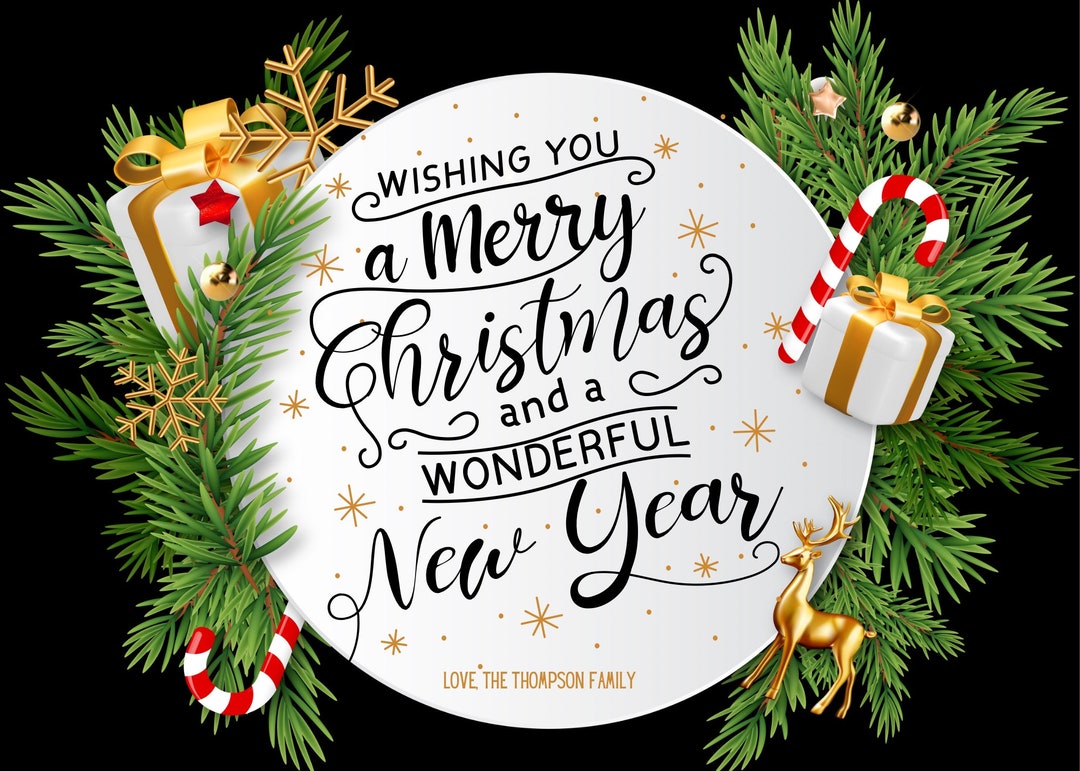 A Merry Christmas and a Happy New Year - Etsy