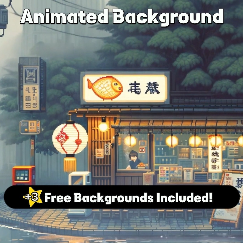 Japanese Pixel Background - Etsy