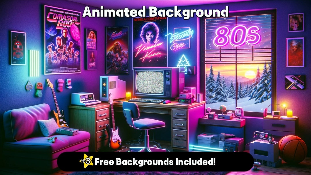 Animated Wallpaper | Retro Winter Wallpaper | ANIMATED BACKGROUND Lofi ...