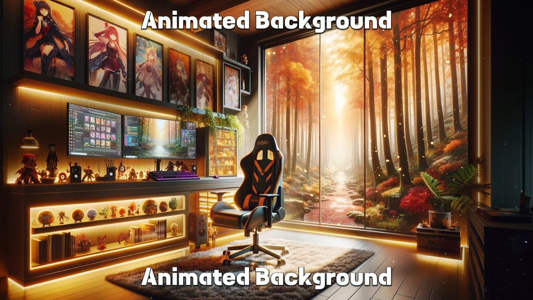 ANIMATED BACKGROUND Cozy Fall Themed Office Vtuber - Etsy