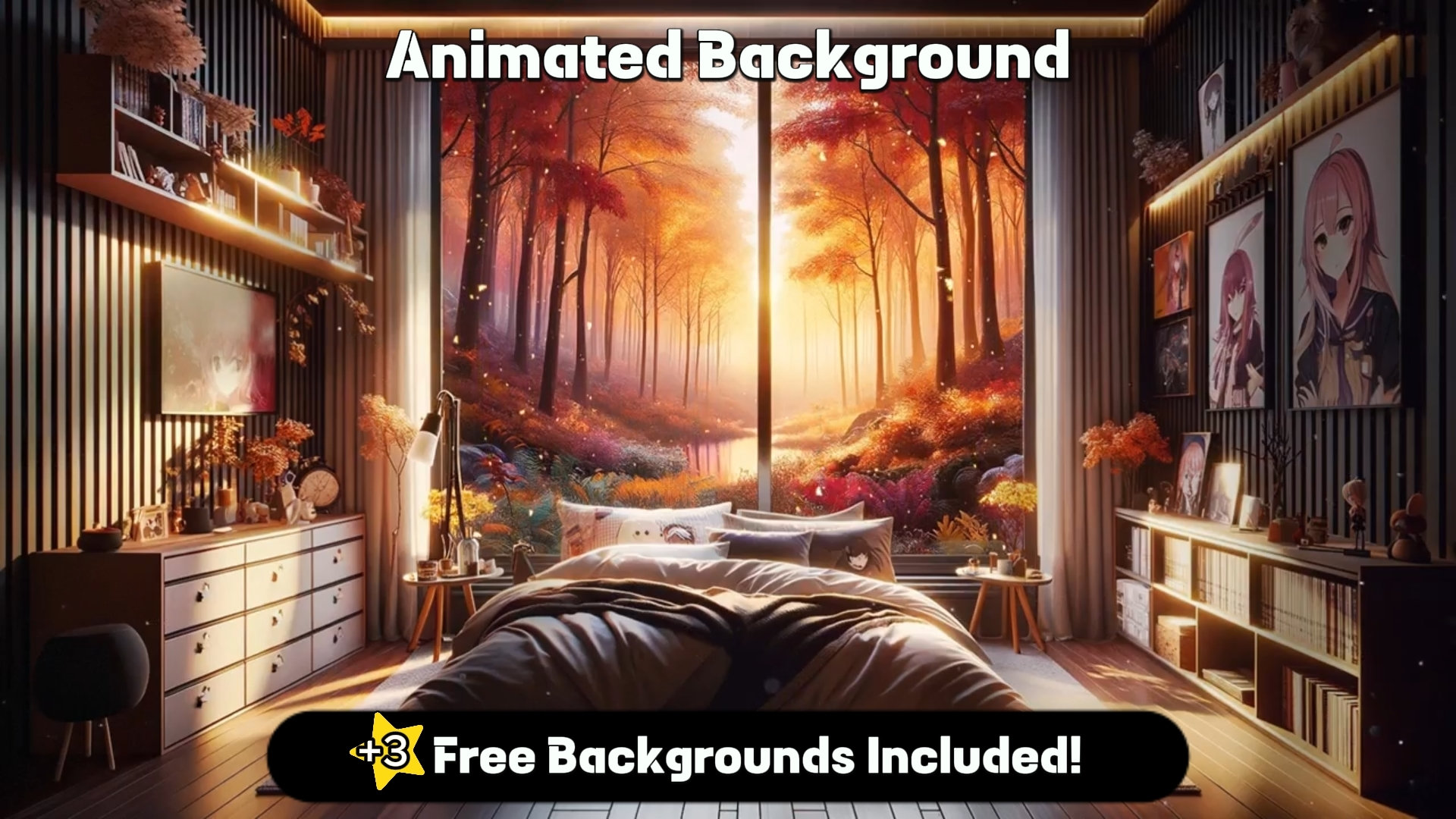 Animated Wallpaper | Fall Wallpaper | Vtuber Background | Twitch ...