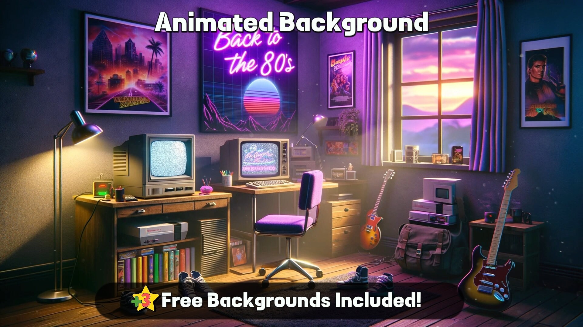 Animated Wallpaper | Retro Studio | ANIMATED BACKGROUND Lofi | Just ...