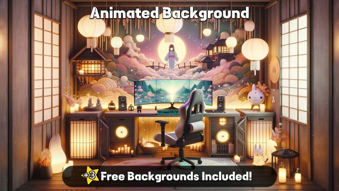 ANIMATED BACKGROUND | Japanese Aesthetics Meets Modern Gaming | Looped ...