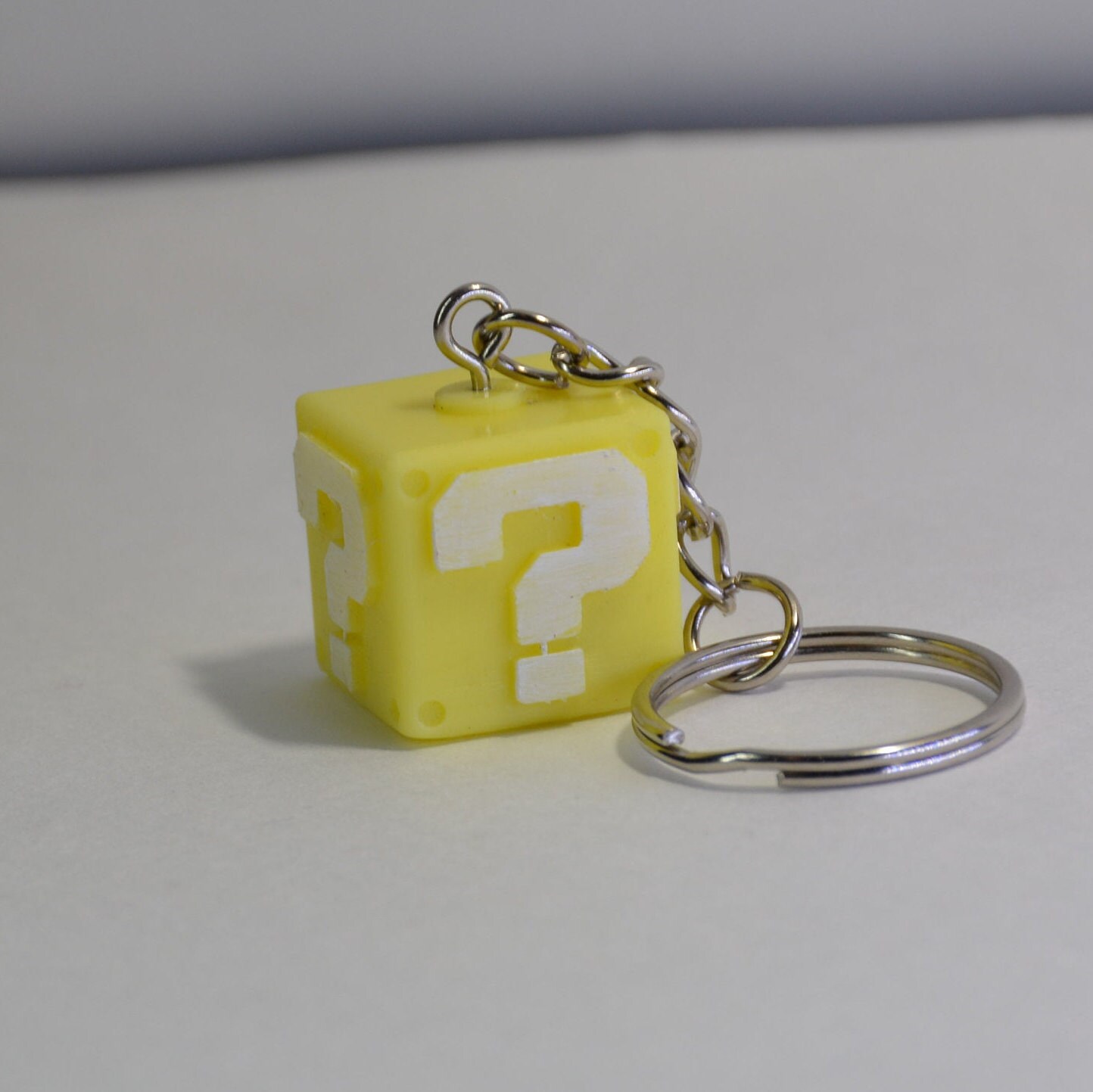 3d Printed Mario Question Block Keychain - Etsy