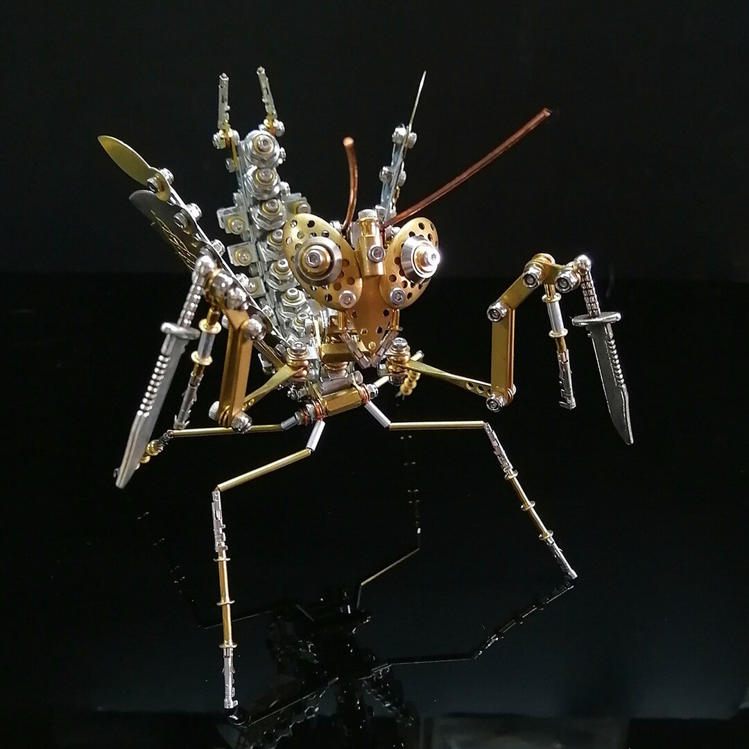 Mantis Warrior Steampunk Insect Metal Model Kits Mechanical Crafts for ...