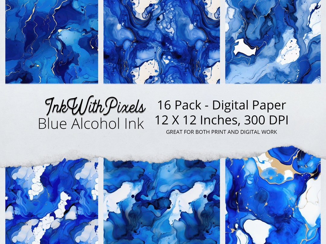 Digital Paper- Purple Alcohol Ink / Ink Pour/ Ink Drop/ Scrapbook Paper ...