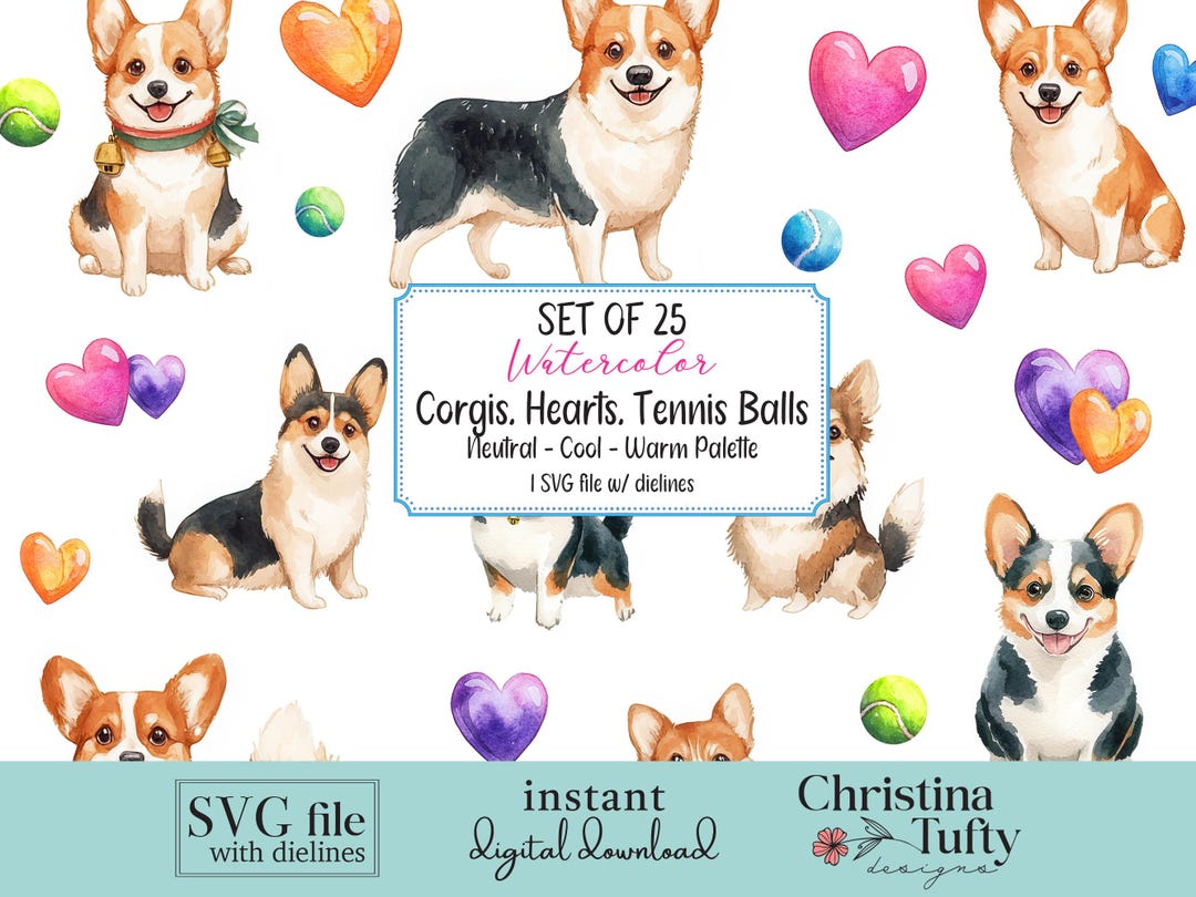 Corgi Stickers, Corgi Svg, Welsh Corgi Stickers, Cute Corgis, Corgi ...