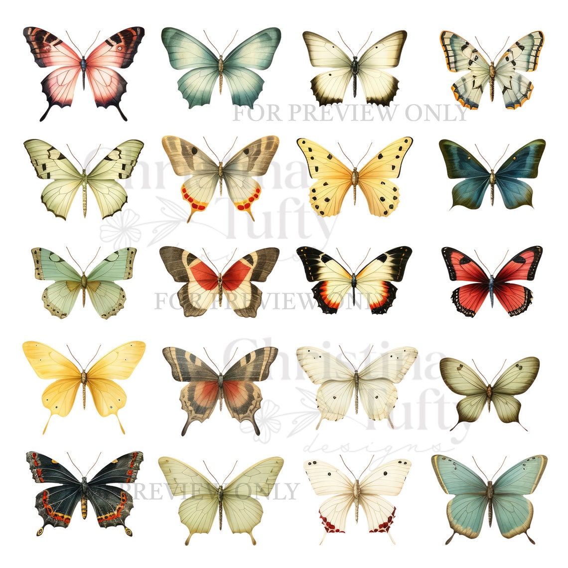 Butterfly Clip Art, Moth Clip Art, Butterflies PNG, Summer Pngs ...