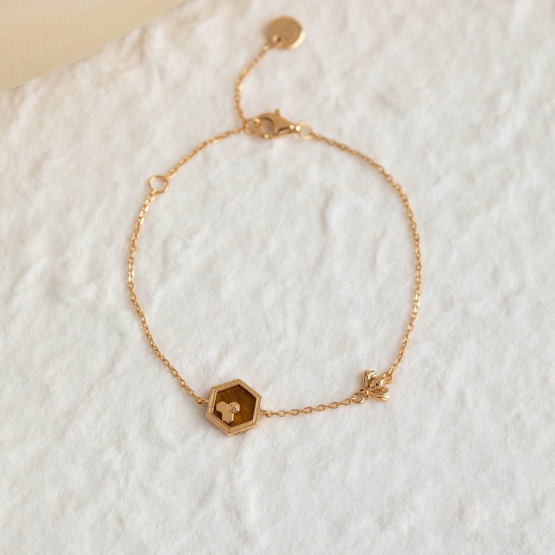 Gold Bracelet Honeycomb - Etsy