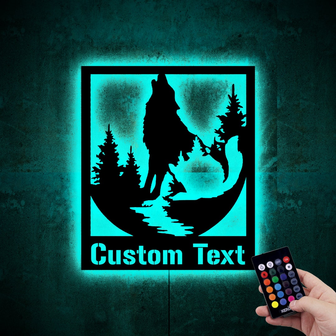 Personalized Wolf Neon Led Wall Artwolf Giftgift for - Etsy