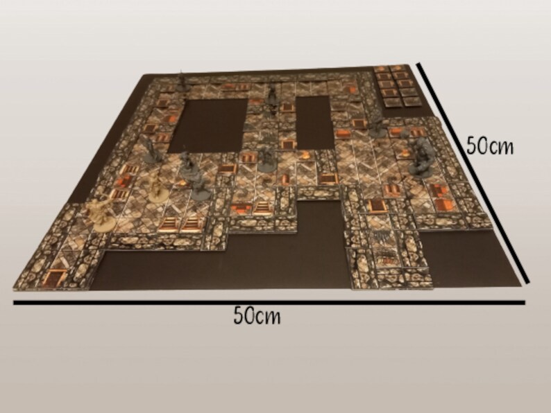 Magnetic Modular Dungeon Tiles Base Mat Pen and Paper Accessories, DSA ...