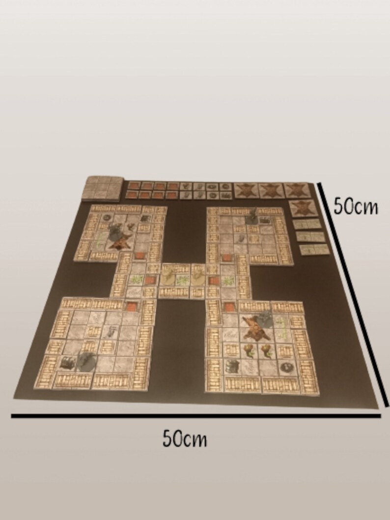Magnetic Modular Dungeon Tiles Base Mat Pen and Paper Accessories, DSA ...