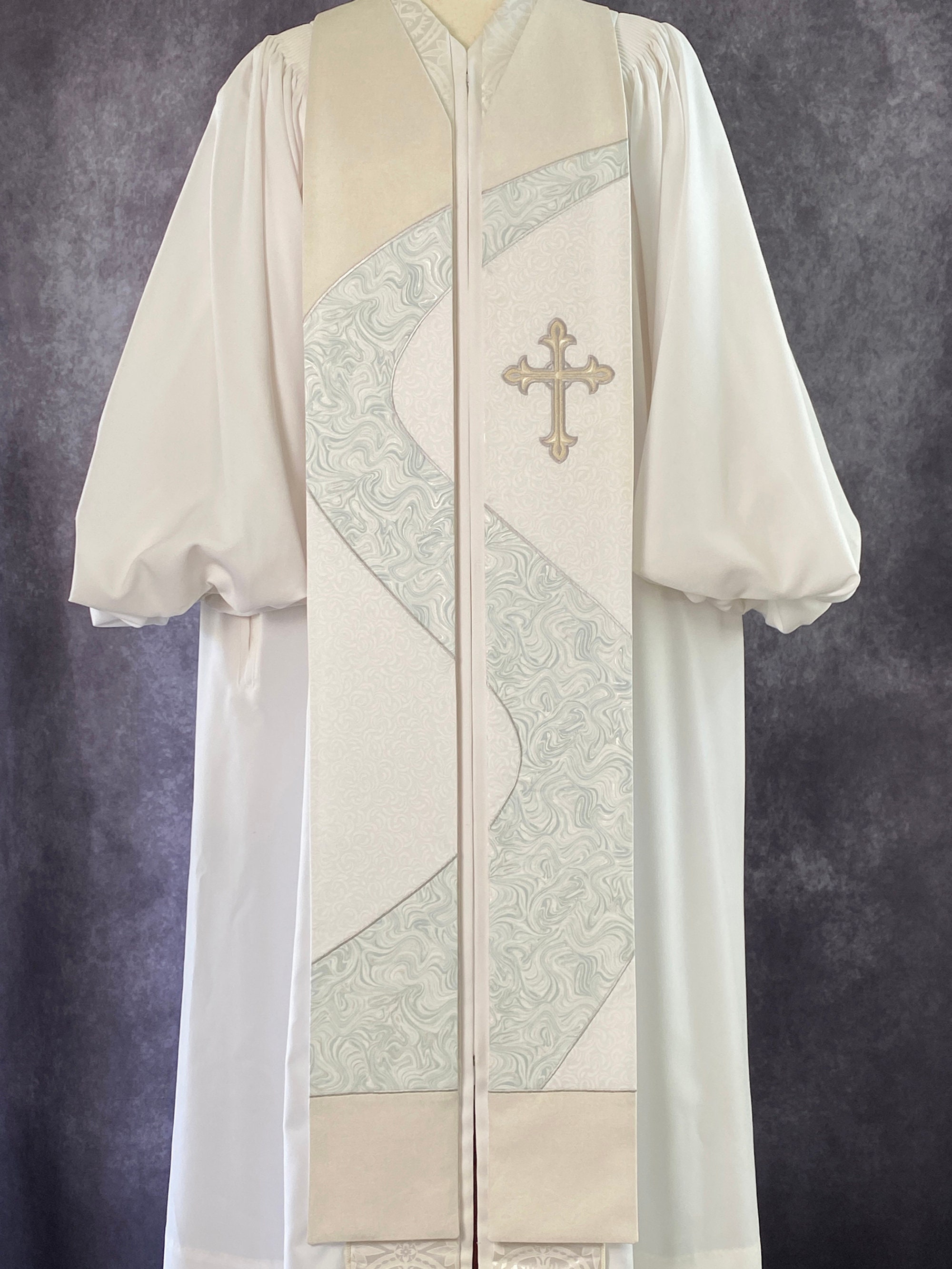 Custom Sized White Pastor Stole for Baptism & Communion - Etsy