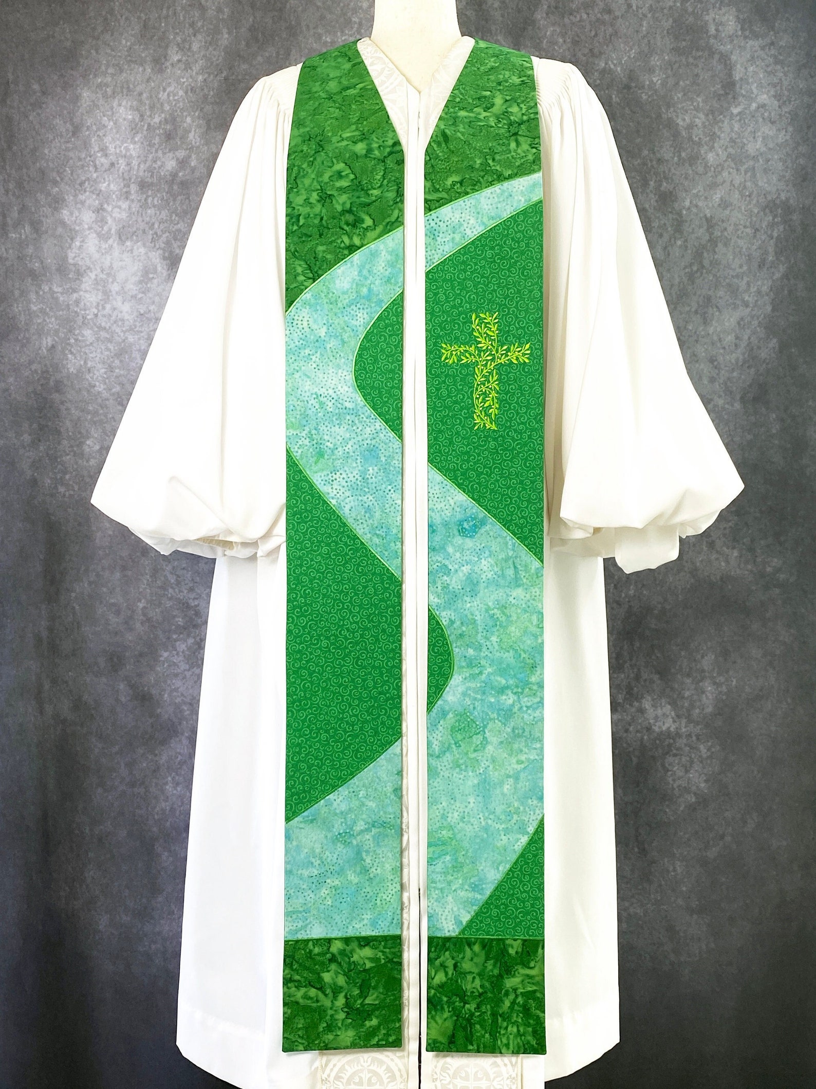 Custom Sized Green Clergy Stole, Ordinary Time, Great Pastor Gift ...