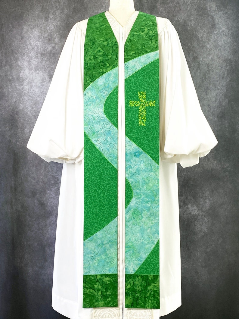 Custom Sized Green Clergy Stole, Ordinary Time, Great Pastor Gift ...