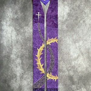 Custom Sized Purple Clergy Lenten Stole. Great Pastor Gift! - Etsy