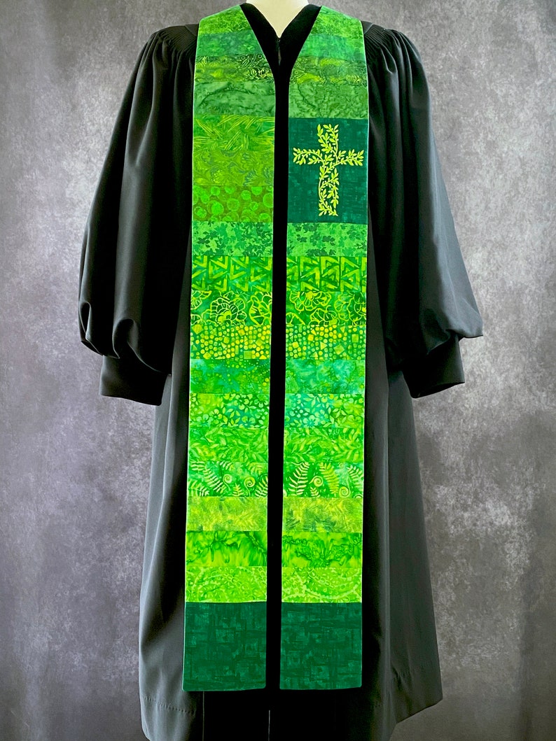 Custom Sized Green Clergy Stole, Ordinary Time, Great Pastor Gift ...