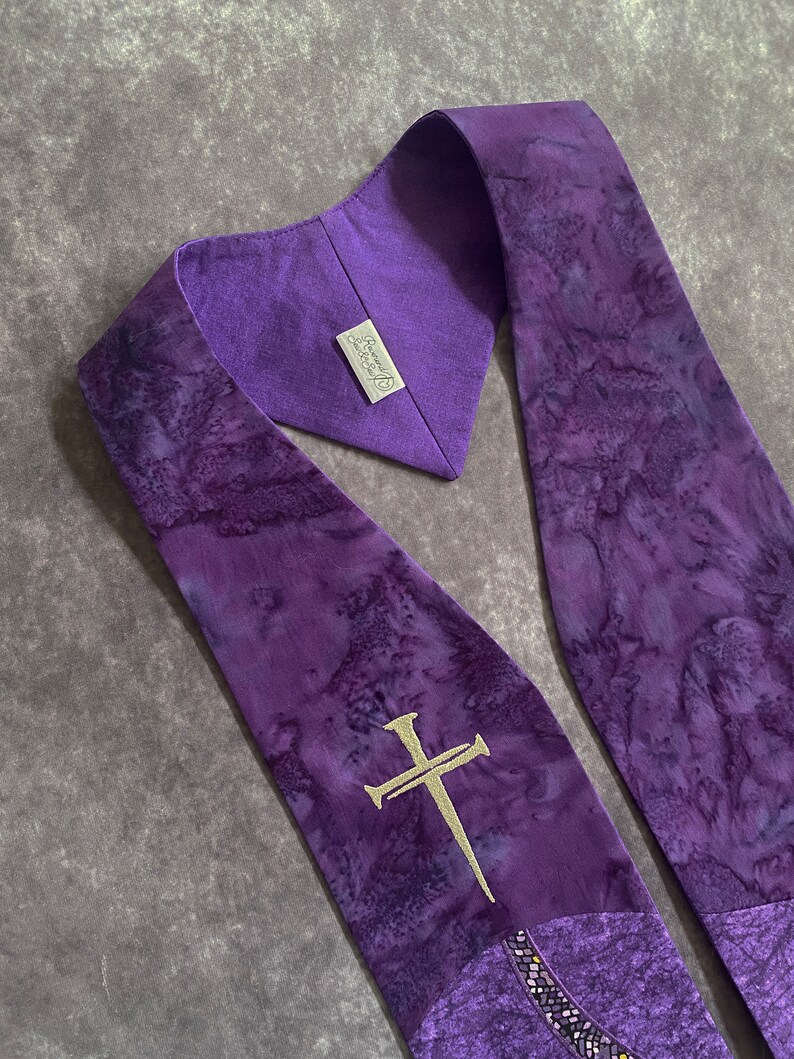 Custom Purple Lenten Stole, Embroidered Clergy Apparel - Etsy