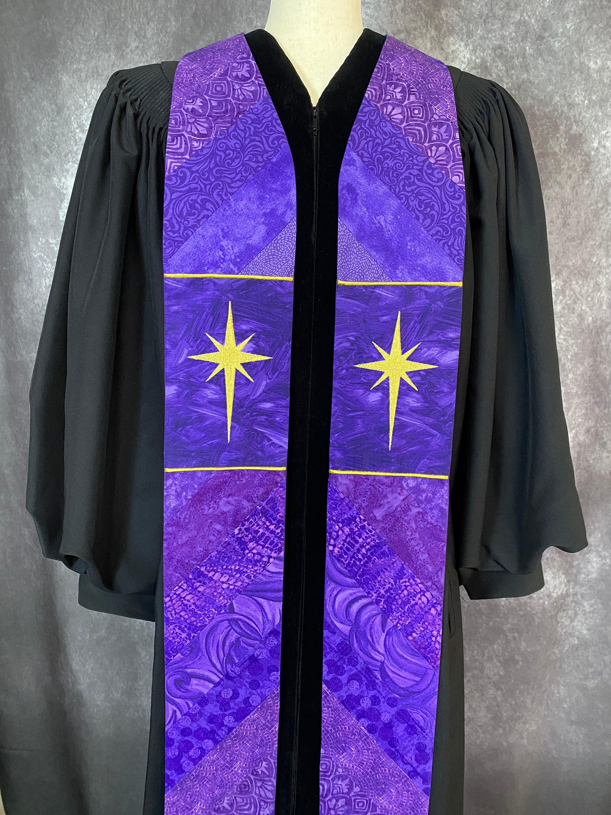 Custom Sized Purple Clergy Advent Stole, Great Pastor Gift, Monogram - Etsy