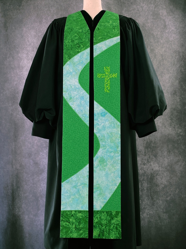 Custom Sized Green Clergy Stole, Ordinary Time, Great Pastor Gift ...