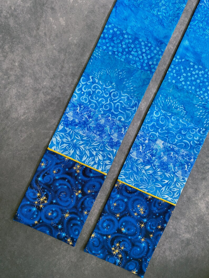 Custom Sized Blue Advent Clergy Stole, Great Pastor Gift, Monogramable ...