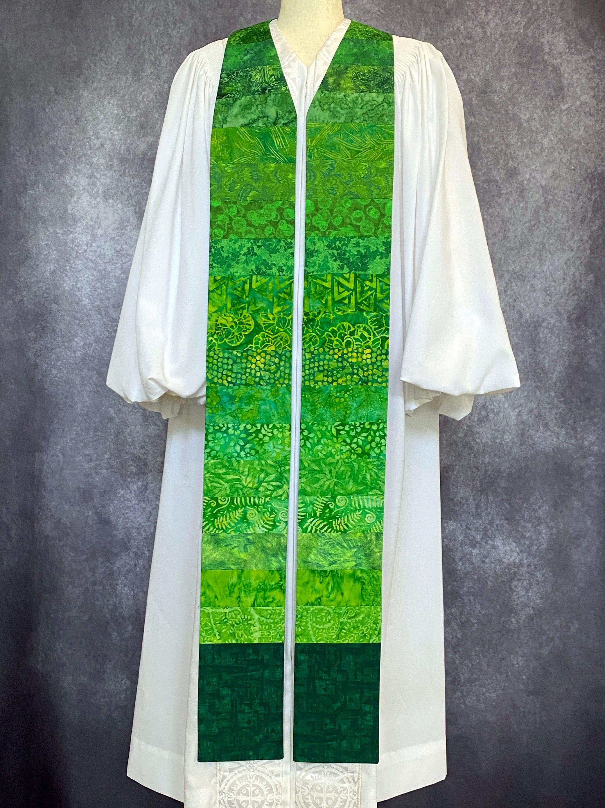 Custom Sized Green Clergy Stole, Ordinary Time, Great Pastor Gift ...