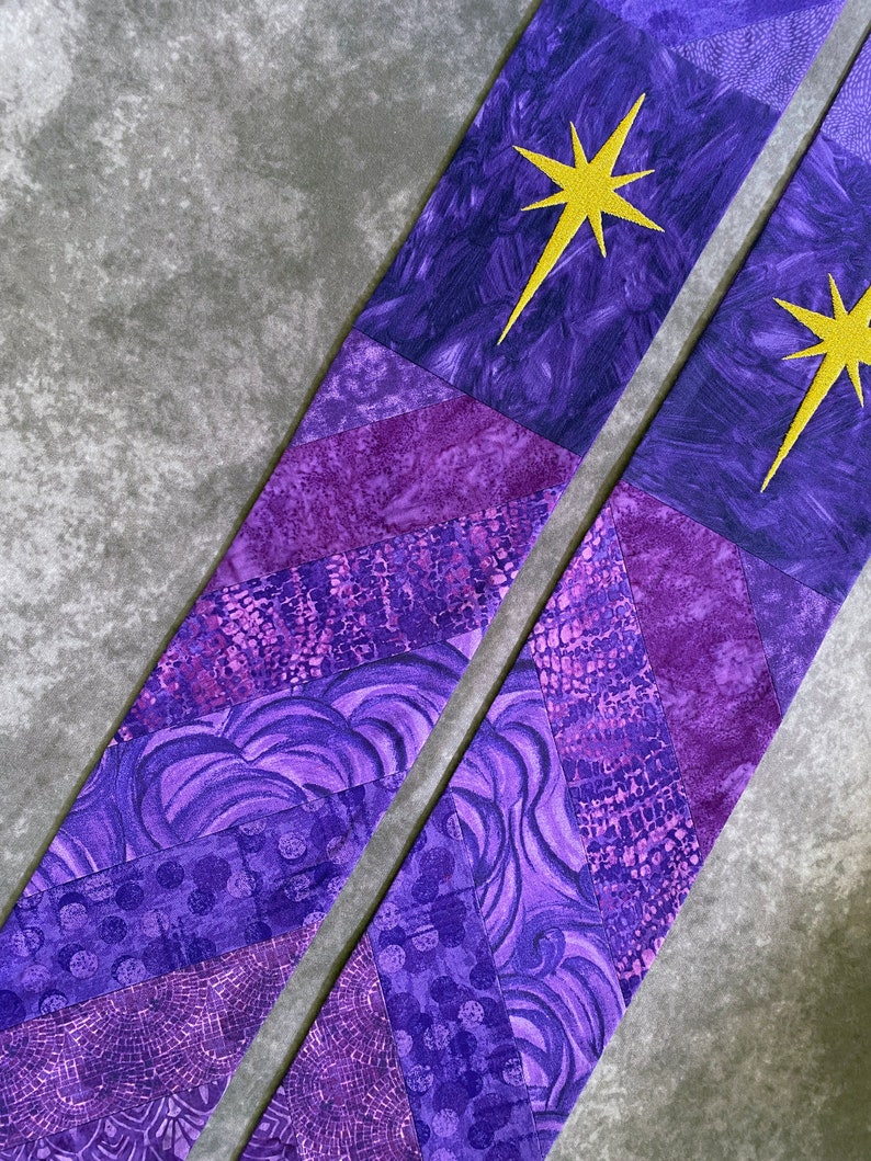 Custom Sized Purple Clergy Advent Stole, Great Pastor Gift - Etsy