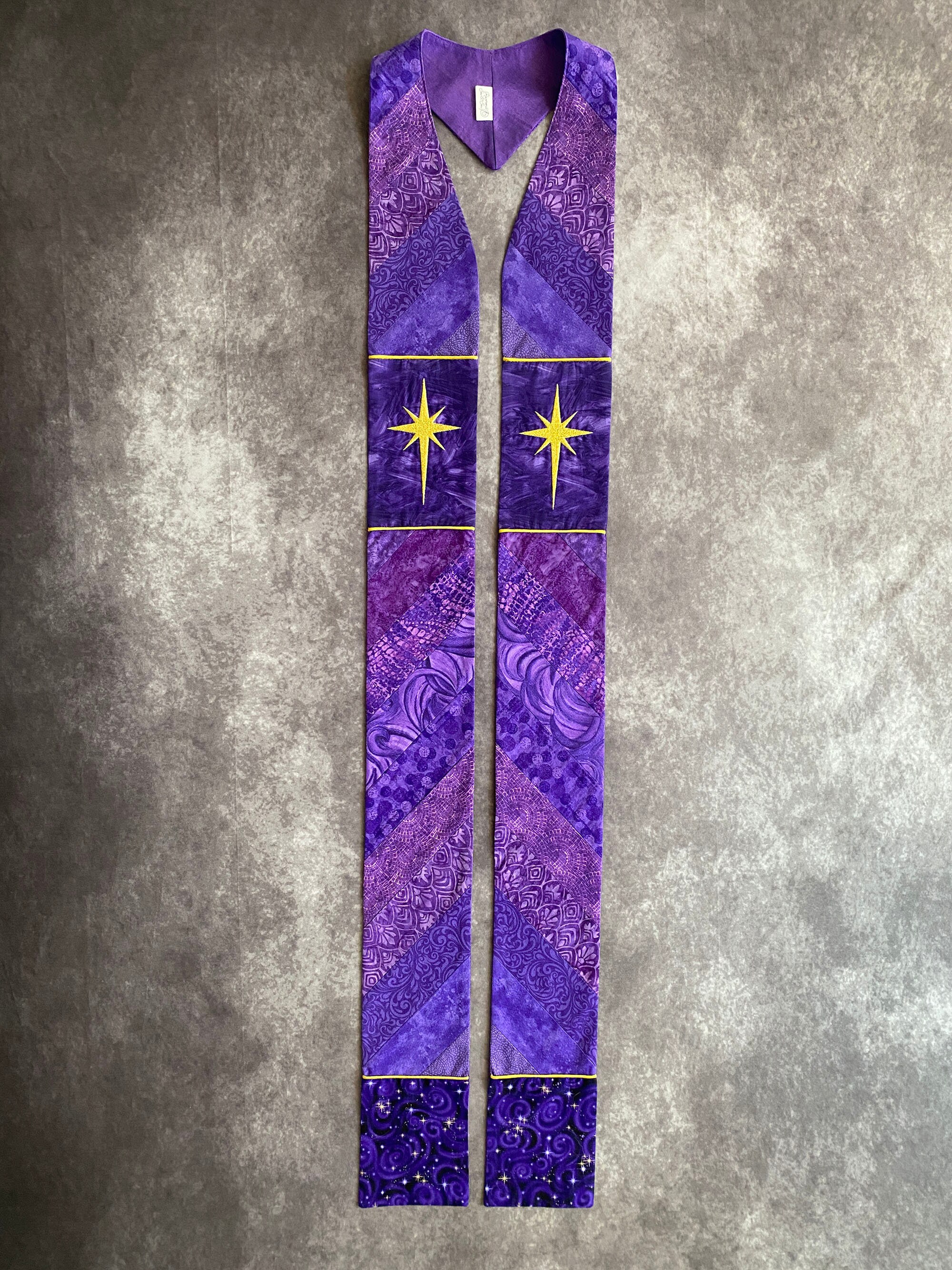 Custom Sized Purple Clergy Advent Stole, Great Pastor Gift, Monogram - Etsy