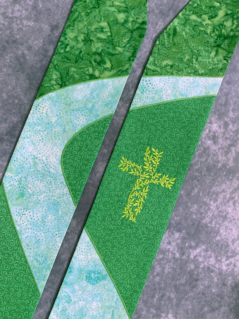 Custom Sized Green Clergy Stole, Ordinary Time, Great Pastor Gift ...