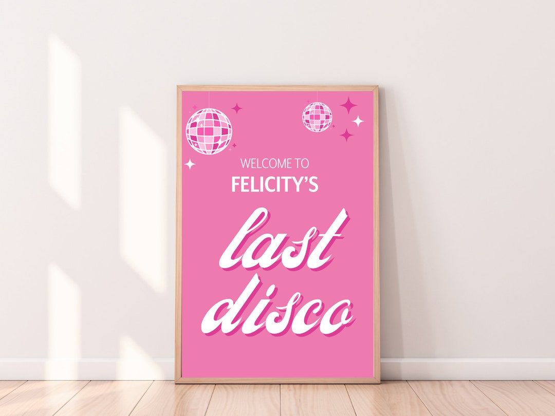 Printable Pink Disco Hens Poster Hens Poster Custom Poster - Etsy