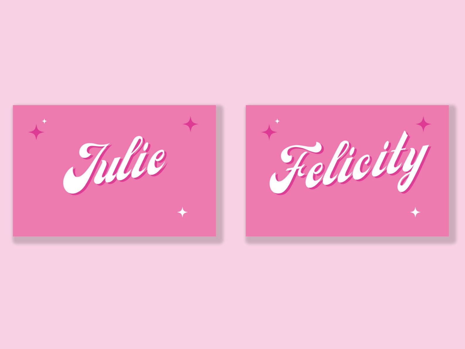 Printable Disco Border Place Cards Pink Place Card Custom Place Cards ...