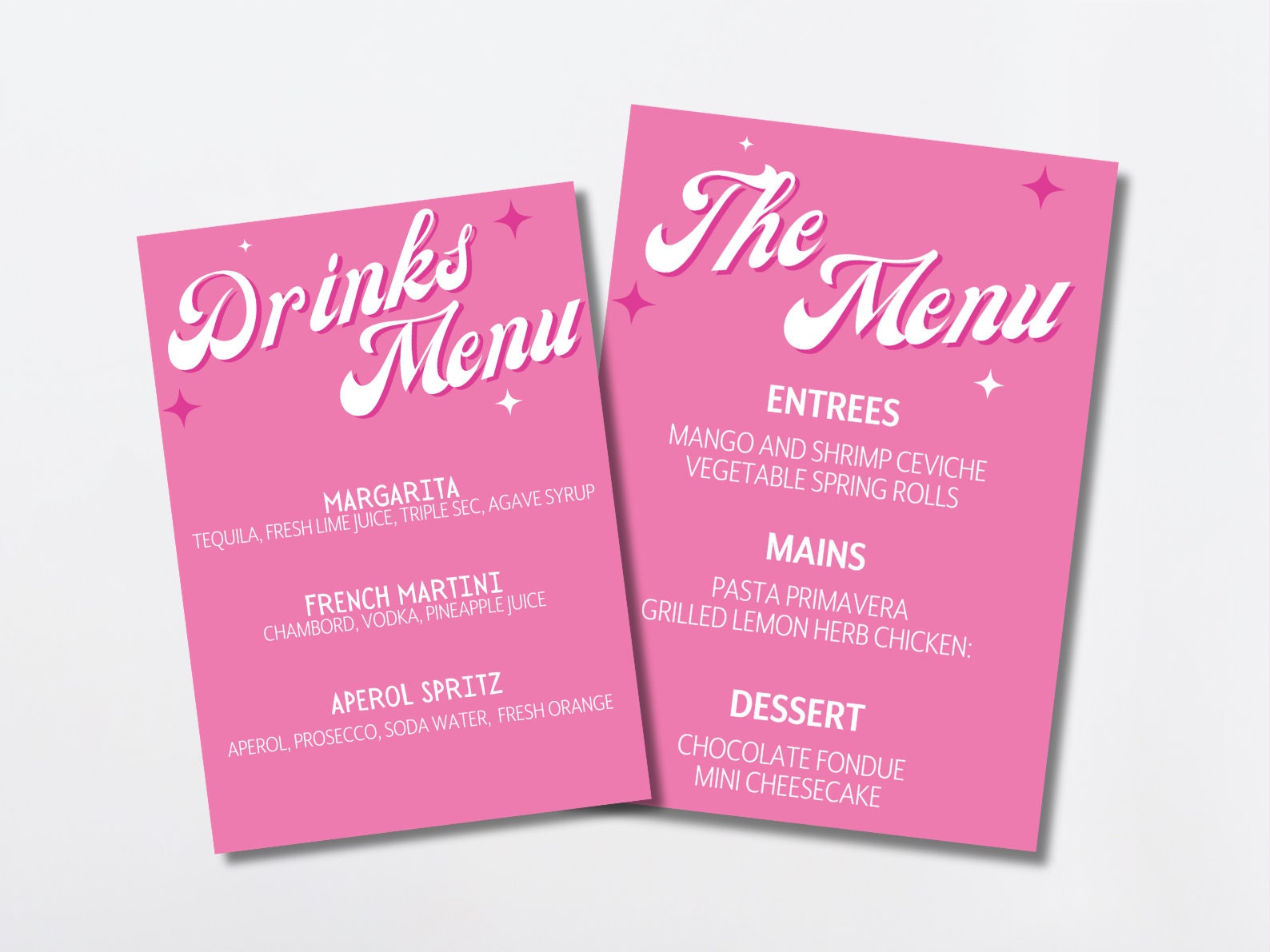 Printable Pink Disco Menus | Pink Menus | Custom Menutemplate | Canva ...