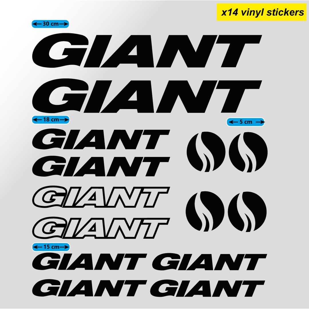 Giant Vinyl Stickers for Bicycles - Etsy
