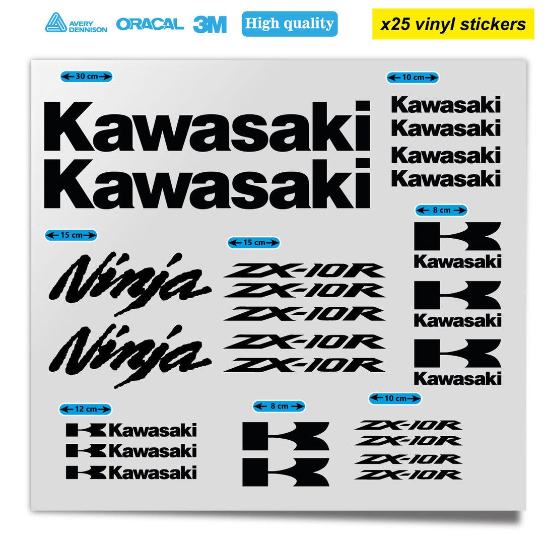 Kawasaki Zx10r Ninja Stickers Vinyl Stickers for Motorcycles - Etsy