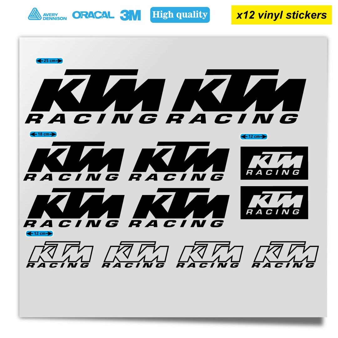 Ktm Racing Stickers Vinyl Stickers for Motorcycles Stickers - Etsy